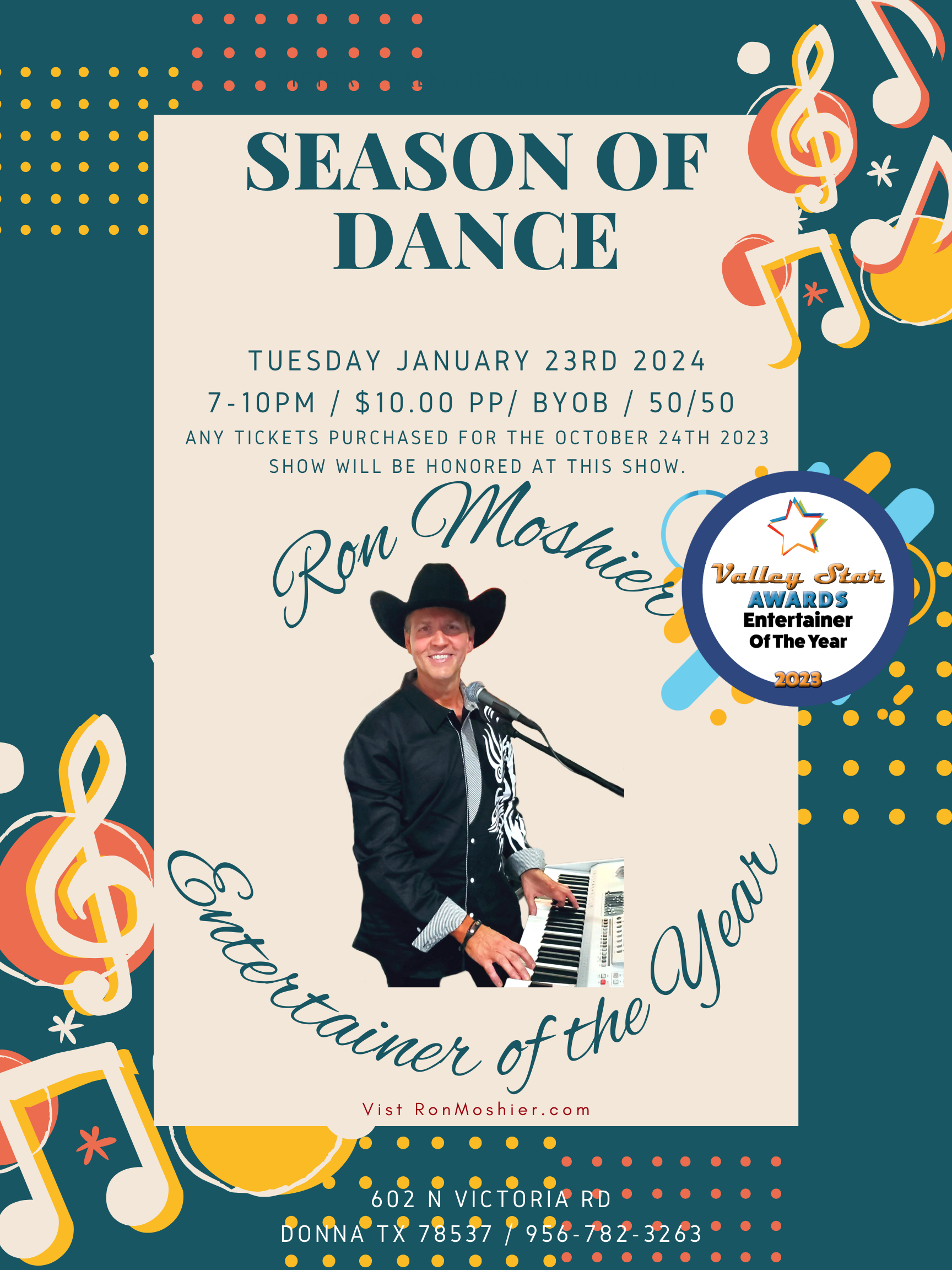 Ron Moshier 1/23/24 7-10pm $10 @ the ballroom – Victoria Palms Online Blog