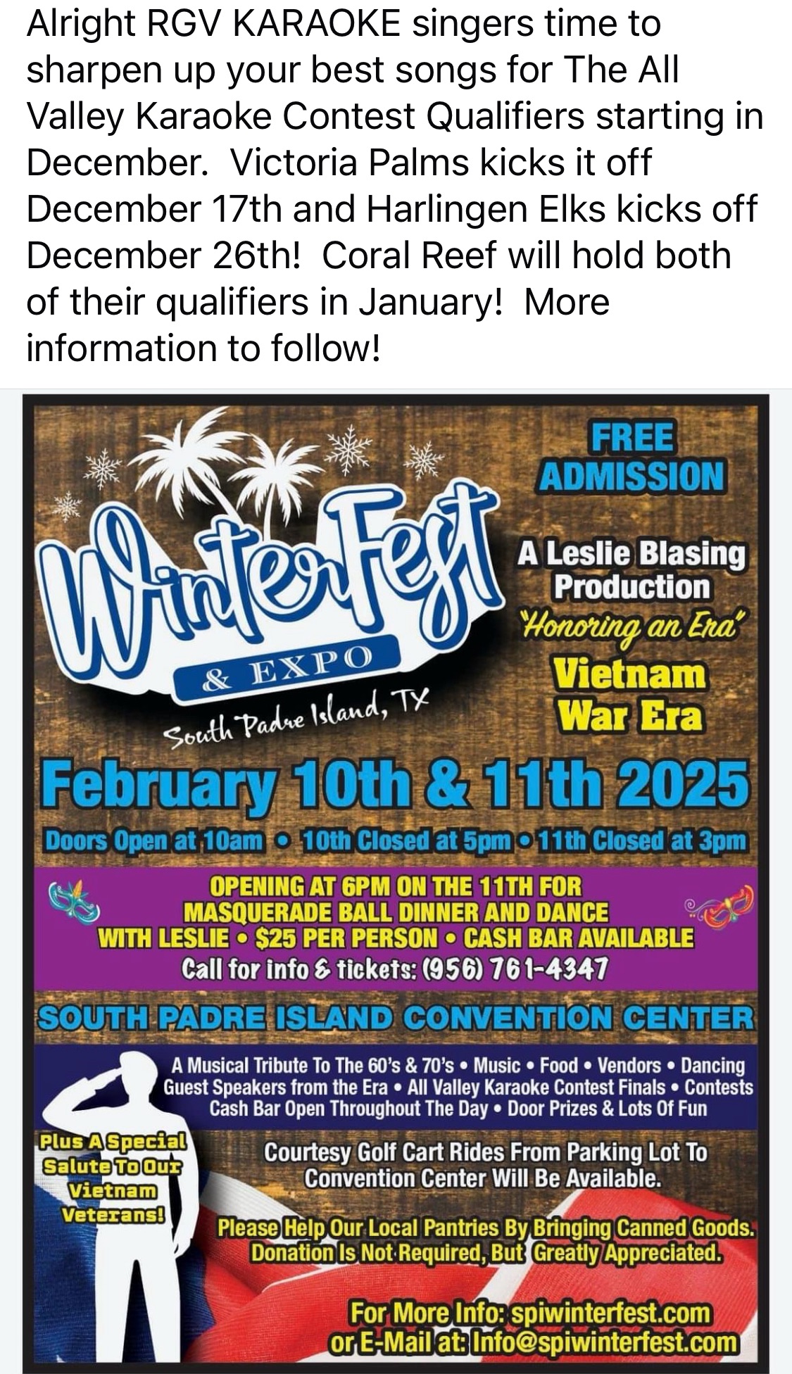 Karaoke Contest News!